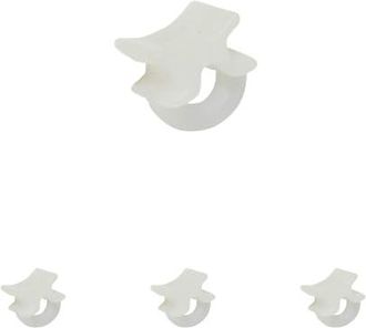 Gardinia Querb&uuml;gel-Gleiter Maxi, Mit Querb&uuml;gel, F&uuml;r Gardinenschienen und -stangen mit 6 mm Laufkanalbreite, 50 St&uuml;ck, Kunststoff, Wei&szlig; (Packung mit 4)