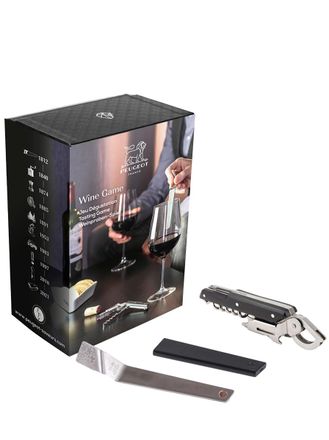 Peugeot Geschenkset Wine Game - Weinschl&uuml;ssel Clef Du Vin + Korkenzieher Clavelin - Zum Entkorken und zur k&uuml;nstlichen Reifung des Weins - Weingeschenk. Peugeo