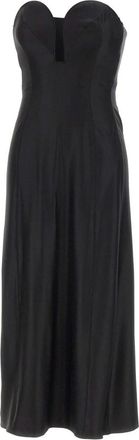 Paco Rabanne Femme, Robes, Noir, Taille: 38 FR Robe Midi Bustier Structur&eacute;e en Forme de Coeur Rabanne
