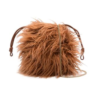 Dries Van Noten Homme, Sacs, Beige, Taille: ONE Size Drawstring Clutch