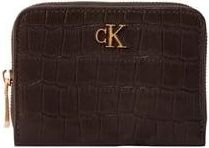 Calvin Klein Portefeuille zipp&eacute; croco moyen en cuir