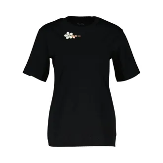 Simone Rocha Embellished Flower T-Shirt - - Tops - Damen - Schwarzk - M