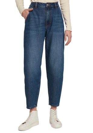 Tom Tailor Denim Mom-Jeans TOM TAILOR DENIM, Damen, Gr. XXL (44), N-Gr, blau (used mid stone), Denim/Jeans, Obermaterial: 59% Lyocell, 39% Polyester, 2% Elasthan, unif