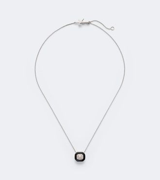 Nikos Koulis Halskette Oui aus 18kt Wei&szlig;gold mit Diamanten
