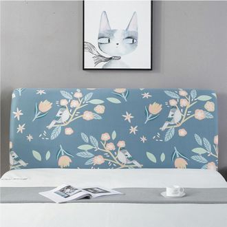 Generic Moderner elastischer Bettkopfteilbezug, staubdicht mit 3D-Hintergrund, for Kingsize-, Doppel- und Queensize-Betten(C,150cm)