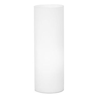Eglo Tischlampe Geo, 1 flammige Tischleuchte, Nachttischlampe aus Glas, Farbe: Wei&szlig;, Glas: Opas-matt, Fassung: E27, inkl. Schalter