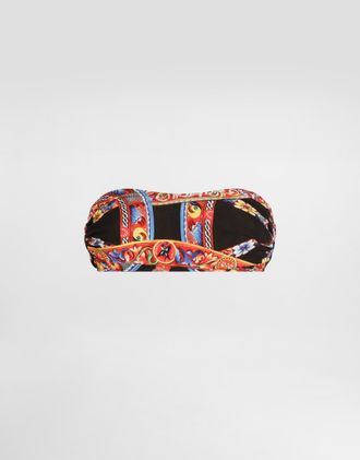 Dolce & Gabbana Top Aus Viskosejersey Mit Carretto-print - Frau Blusen Und Tops Multicolor 36