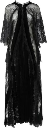 Alberta Ferretti Maxikleid aus Spitze - Schwarz