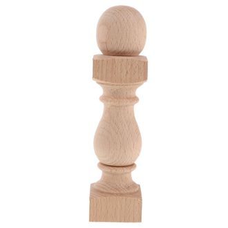 Pretyzoom dekorative Kapitelle f&uuml;r M&ouml;bel Heimdekoration gardinenstange fahnenmast dekorative Stabendst&uuml;cke Vorhangstabfinials Beige