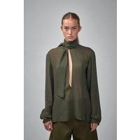 Alaia Georgette Scarf Blouse