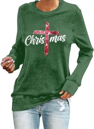 Generic Sweat-shirt de Noël confortable pour femme 2025 avec fermeture éclair à manches longues pour lautomne surdimensionné avec poche - Vêtements tendance p