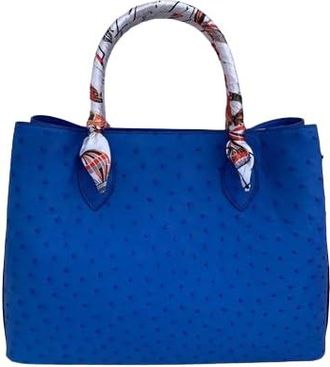 Generic Sac cabas pour femme en cuir dautruche v&eacute;ritable, sac &agrave; main en cuir exotique v&eacute;ritable, grand sac &agrave; bandouli&egrave;re