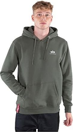 Alpha Industries Alpha Industries Alpha Indutries Basic Hoody Small Logo Sweat &agrave; Capuche pour Homme Sweatshirt, Dark Olive
