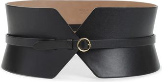 Alaia Alaia G&uuml;rtel - Structured Black Calf Leather Belt - Gr. 75 - in Schwarz - f&uuml;r Damen