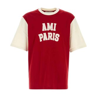 Ami Ami de Coeur T-Shirt mit Stickerei - - Tops - Herren - Rot - L