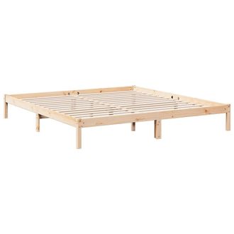 Generic Kleines Einzelbettgestell aus Massivem Kiefernholz - Stabile Sperrholzlatten, Ideal für Schlafzimmer (180 x 210 cm)