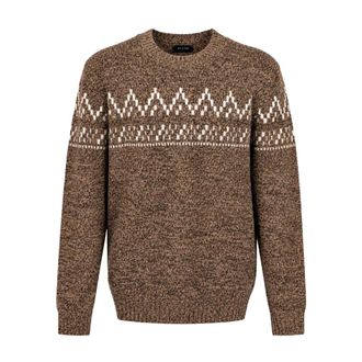 AT.P. CO Pull &agrave; col rond - Homme - Pulls - Brun - Taille: L