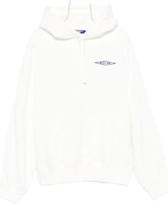 Junya Watanabe Homme, Sweatshirts et sweats &agrave; capuche, Blanc, Taille: M Sweat &agrave; Capuche Logo Brod&eacute;