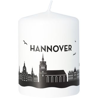 Goodtimes Stumpenkerze Hannover Skyline (Wei&szlig;)
