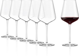 Stölzle Bordeauxgläser Symphony 6er Set 645 ml - Elegante Weingläser ideal für Bordeaux - Rotweingläser aus Kristallglas für maximale Aromaentfaltung - Spülma