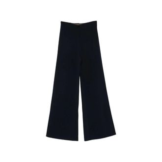 Max Mara Femme, Pantalons, Bleu, Taille: 40 FR Viscose Cr&ecirc;pe Knit Pantalons