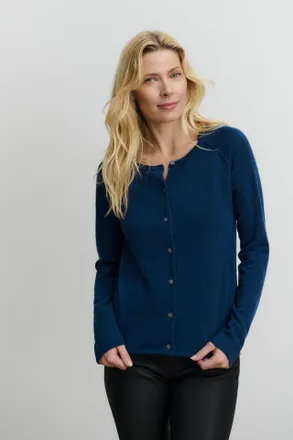 Rosemunde Strickjacke Laica cardigan mit Wolle und Kaschmir mit Rundhalsausschnitt, Woll-Kaschmir-Mix