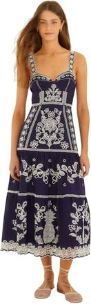Farm Rio Farm Rio, Femme, Robes, Bleu, Taille: 40 FR Midi Dress