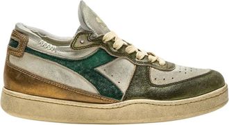 Diadora Homme, Chaussures, Multicolore, Taille: 38 EU MI Basket Row Cut Metal Pigskin Used WN