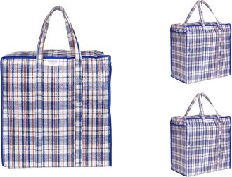 Josephine Osthoff Josephine Osthoff Aufbewahrungstasche 75L - wasserdicht, langlebig, mit Reißverschluss, Unisex, bis 20 kg, für Umzug & Einkaufen, Packung mit 3, Blau