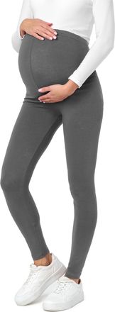 Be Mammy Lange Umstandsleggings aus Baumwolle Leggings für Schwangere Umstands Leggings Schwangerschafts Unterhosen mit Hoher Bund Weich und Elastisch BE20-230
