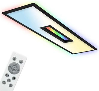 Telefunken led Panel cct rgb Backlight dimmbar Fernbedienung 24W schwarz Metall