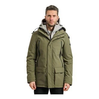 Yes-Zee YES Zee, Homme, Vestes, Vert, Taille: L Manteau zipp&eacute; &agrave; effet polaire