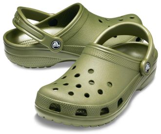 Crocs Clog CROCS Classic, Gr. 36, gr&uuml;n (khaki, army gr&uuml;n), Croslite, Schuhe Clog, Sommerschuh, Gartenschuh, Poolslides, mit typischem Logo