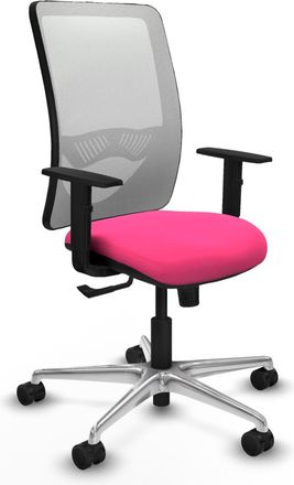 Piqueras y Crespo Rosa Schreibtischstuhl Zulema mit 1D-Armlehnen, h&ouml;henverstellbare Lendenwirbelst&uuml;tze, ausgestattet mit 3 Positionen und Schneideschaum, mit 65 mm Nylo