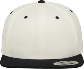 Flexfit Adulte Bonnet Classique R&eacute;glable 2 Tons - Naturel/Noir, Homme, Taille Unique