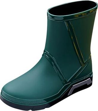 Generic Bottines en caoutchouc Chelsea pour homme - Imperm&eacute;ables et antid&eacute;rapantes - Pour la p&ecirc;che, la marche, le jardin - Semelle souple, Vert, 52