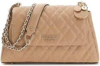 Guess sac &agrave; &eacute;paule bandouli&egrave;re Isemay Convertible Xbody Flap Bag Pale Mocha taupe