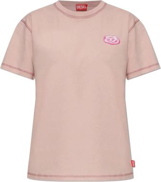 Diesel Femme, Tops, Rose, Taille: 44 FR T-Shirt T-Normy-S7