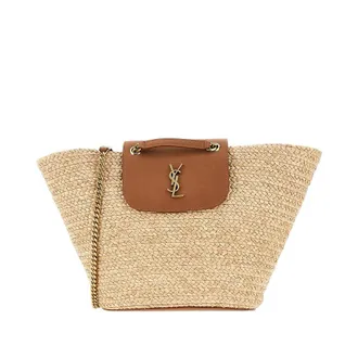 Saint Laurent Manon raffia basket bag Woman One Size