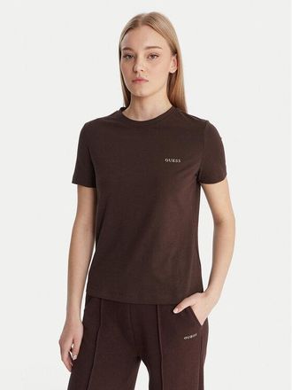 Guess T-Shirt V6RI07 J1314 Braun Regular Fit