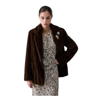 Liu Jo Blazer en fausse fourrure - Femme - Vestes - Brun - Taille: 40 FR