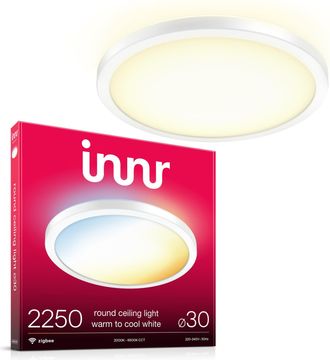 Innr Smart LED Deckenlampe, Zigbee, funktioniert mit Hue*, Alexa (Bridge erforderlich), Warmwei&szlig; bis K&uuml;hlwei&szlig;, Deckenleuchte Wohnzimmer, LED Lampe Dimmbar,