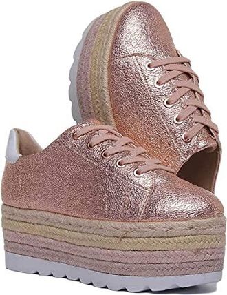 Guess Guess Femme Décontracté Baskets, Multicolore Rose Gold Rosgo, 37 EU