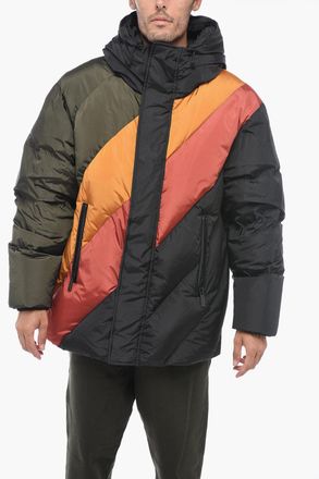 Dsquared2 Stehkragen-Daunenjacke mit verdeckter Knopfleiste Dsquared2