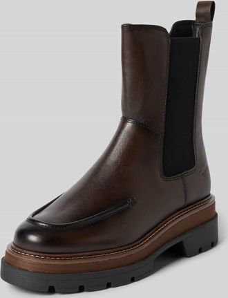 Tamaris Boots aus Rindsnappa mit Plateauprofil