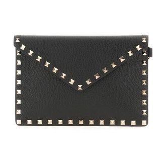 Valentino Garavani Rockstud Envelope Clutch - - Bags - Damen - Schwarzk - ONE SIZE