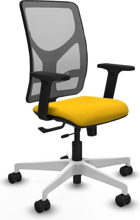 Piqueras y Crespo Gepolsterter B&uuml;rostuhl mit 2D-Armlehnen, h&ouml;henverstellbare Lendenwirbelst&uuml;tze, ausgestattet mit Syncro/Traslack und Schneideschaum, mit Rollen von 65 