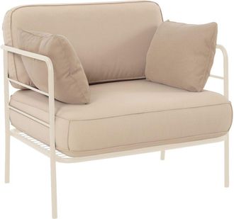 Selsey Selsey - Preggel Gartenstuhl mit wasserabweisendem Stoff, Beige/Creme