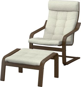IKEA PO&Auml;NG Sessel und Hocker