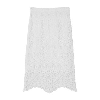 Burberry Wei&szlig;e Macram&eacute;-Spitzen Bleistiftrock - - Skirts - Damen - Wei&szlig; - XS